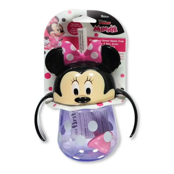 The First Years Disney Minnie Mouse Spill Proof Weighted Straw Sippy Cup