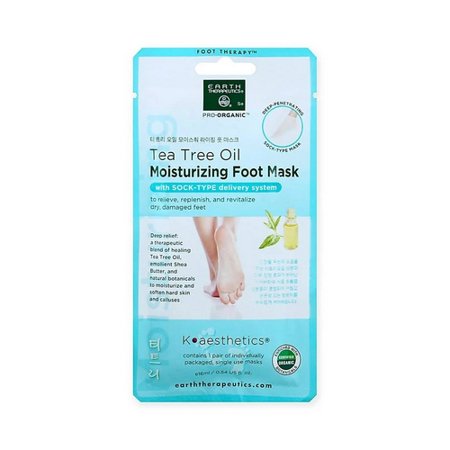Earth Therapeutics Tea Tree Oil Moisturizing Foot Mask, 1 Unit ...
