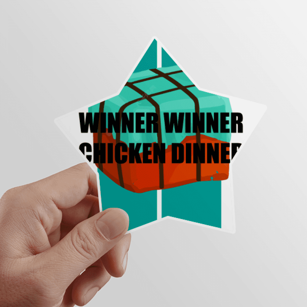 Winner Winner Chicken Winner Star Sticker Paster Vinyl Car Tags ...