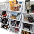 Skywin Plastic Stackable Storage Bins for Pantry White - 4-Pack Small ...
