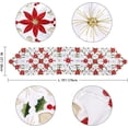 Christmas Table Runner Embroidered Table Runner Red Table Linens for ...