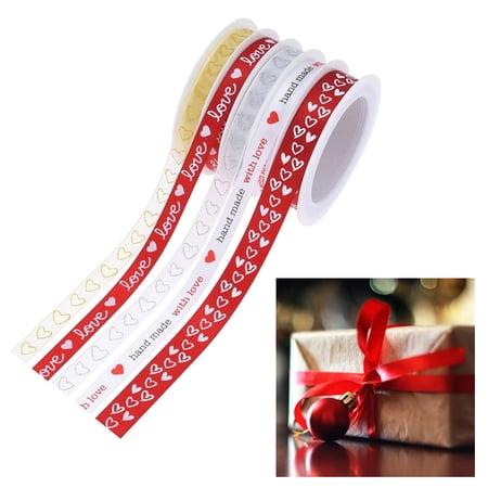 Heart Printed Ribbons Assorted Valentine'S Day Gift Wrapping Ribbon for ...