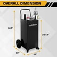 Arksen 30 Gallon Portable Fuel Transfer Gas Can Caddy Storage Gasoline ...