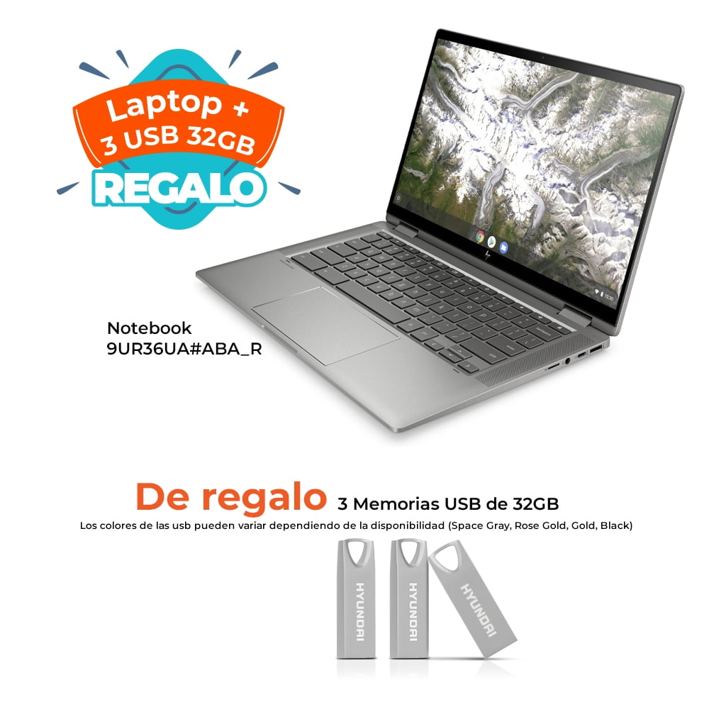 Laptop HP Chromebook x360 14c-ca0053dx, 14", Intel Core i3, 8GB 64GB ...