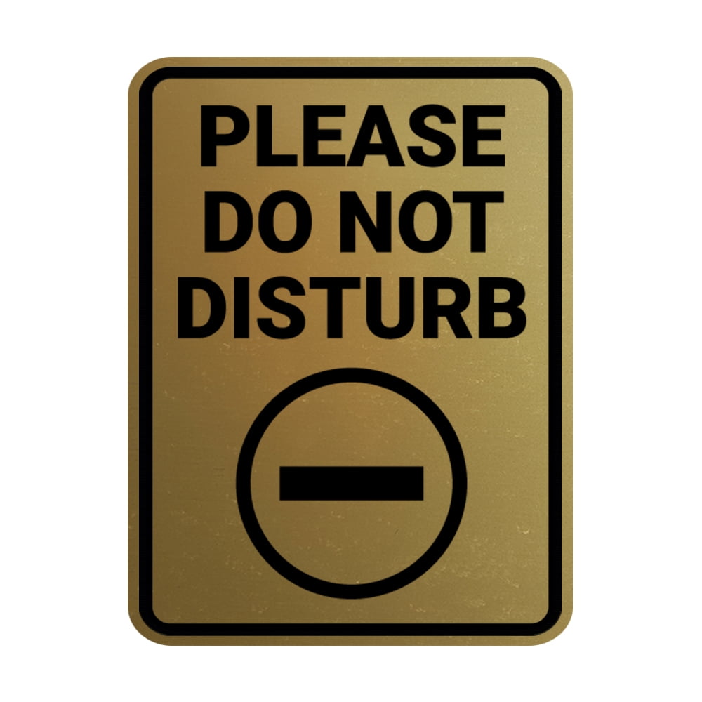 Portrait Round Please Do Not Disturb Sign (Brushed Gold) - Large ...