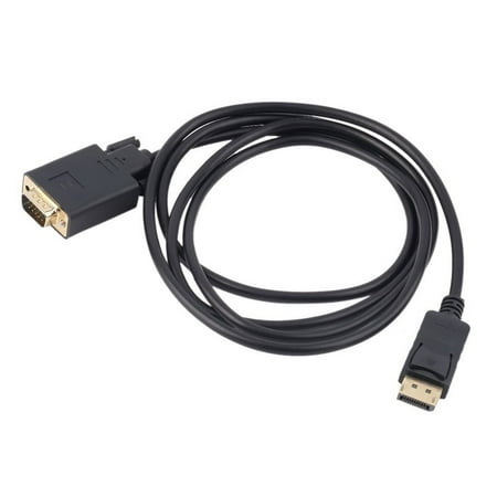 1.8M DP Display Port Male To VGA Male RGB D-SUB Cable Adapter HDTV ...