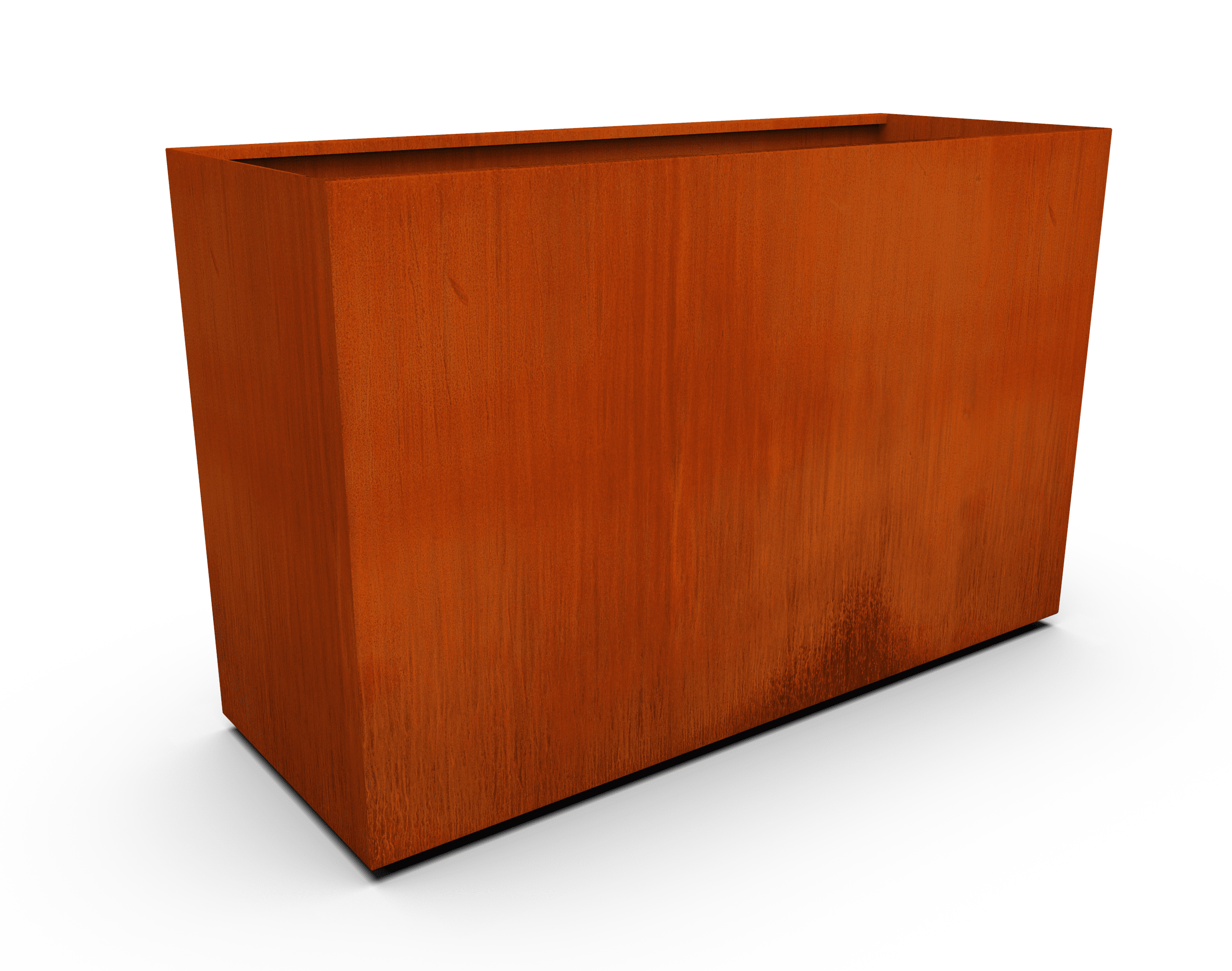 PLANTERCRAFT Corten Steel metal planter box, Rectangular sizes, Modern ...