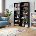 Homfa 6 Tier Tall Bookshelf and Bookcase, Wooden Bookcase Display Shelf ...