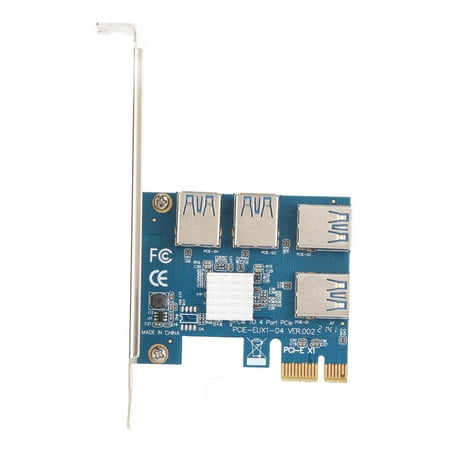 PCIE Splitter, PCIe 1 To 4 Riser Card Plug In Design Widely Applicable ...