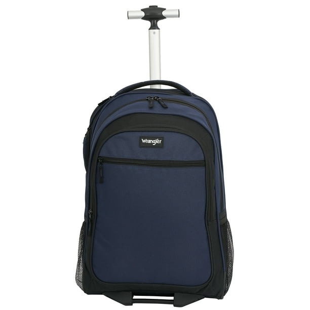 Wrangler 19in Rolling Backpack W/ Side Laptop Pocket, Navy - Walmart.com