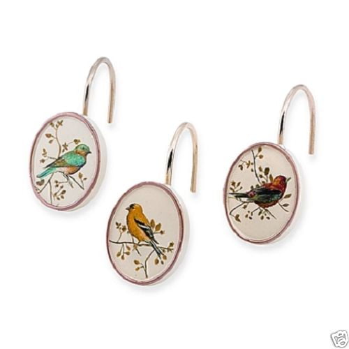 Click here for Avanti Linens Gilded Birds Set Of 12 Resin Shower... prices