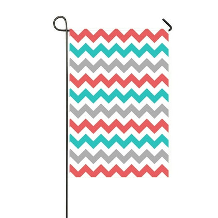 GCKG Coral,Light Green,Gray and White Chevron Zig Zag Pattern Home ...