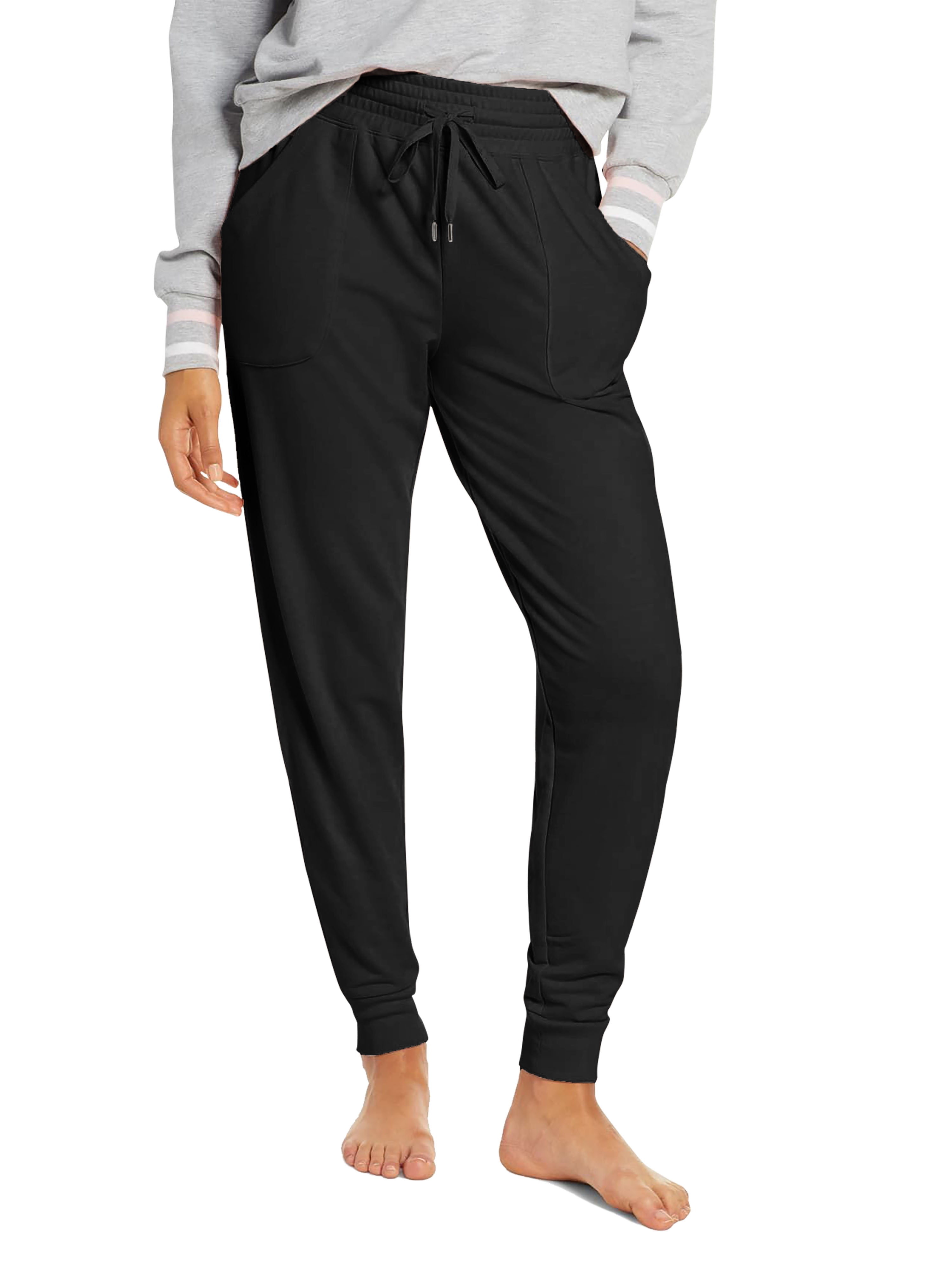 Ma Croix Womens Premium Soft Fleece Sweatpants Yoga Joggers with Ribbed ...