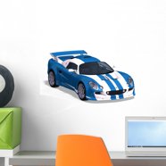 Car Race Wall Decal by Wallmonkeys Peel and Stick Graphic (18 in W x 16 ...