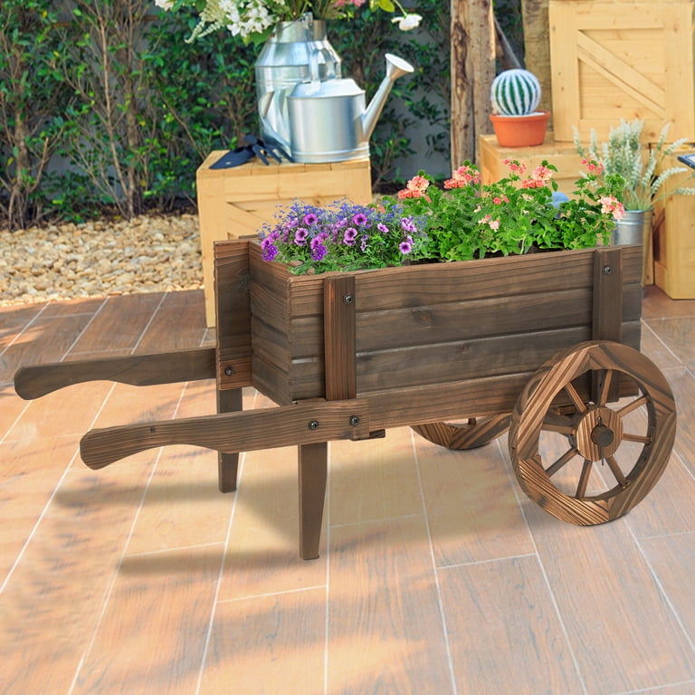 Rustic Wagon Planter