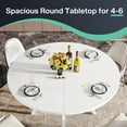 Tribesigns 47 Inch Round Dining Table, Modern Kitchen Table for 4 ...