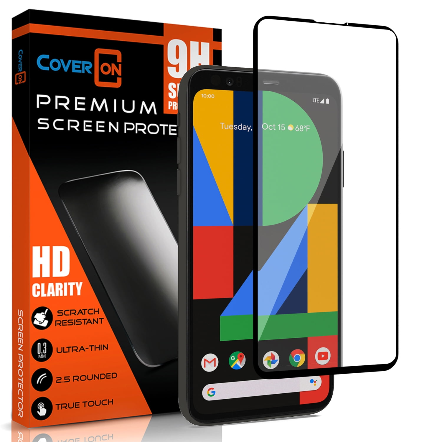 CoverON Google Pixel 4a Screen Protector Tempered Glass 98 Full Coverage 9H Scratch Resistant coveron-google-pixel-4a-screen-protector-tempered-glass-98-full-coverage-9h-scratch-resistant