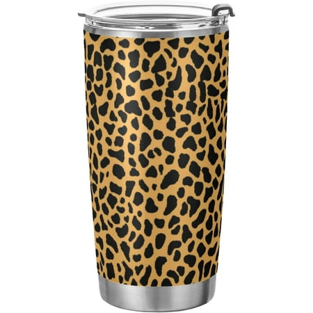 veeki Tumbler Wildlife Animal Print Leopard Insulated Coffee Cup ...