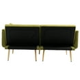 Convertible Futon Sofa Bed, 65 Inch Modern Velvet Tufted Upholstered ...