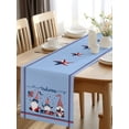 Burlap Table Runner 36 Inches Long, USA Patriotic Dwarf and Flag ...
