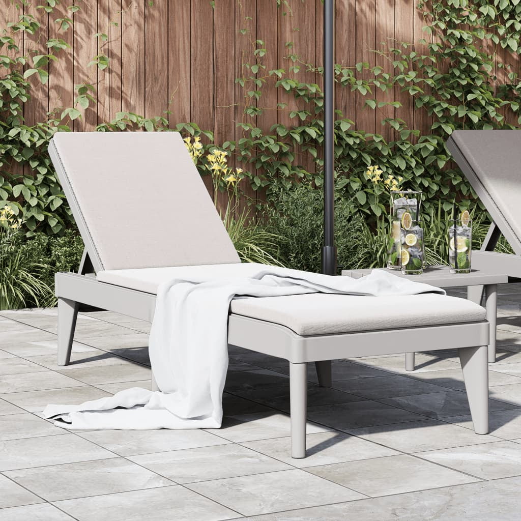 Click here for Vidaxl Sun Lounger Grey 186x60x29 Cm Pp prices