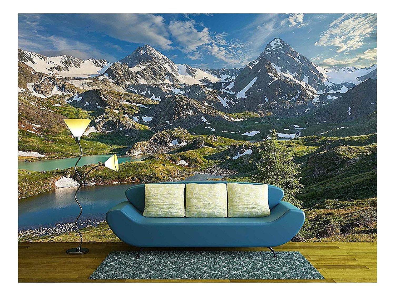 Wall26 Mountain Lake, Russia, Siberia, Altai Mountains, Katun Ridge ...