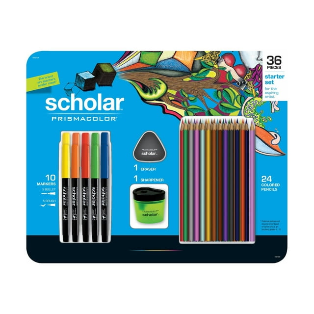 36 Pieces Scholar Prismacolor Colored Pencils, Eraser, Sharpener ...