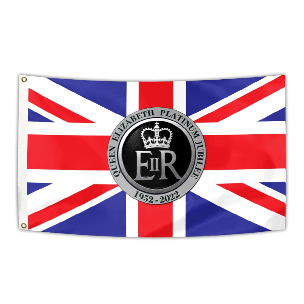 Queen's 70th Anniversary Flag 2022 Elizabeth II Hanging Flag 3x5FT ...