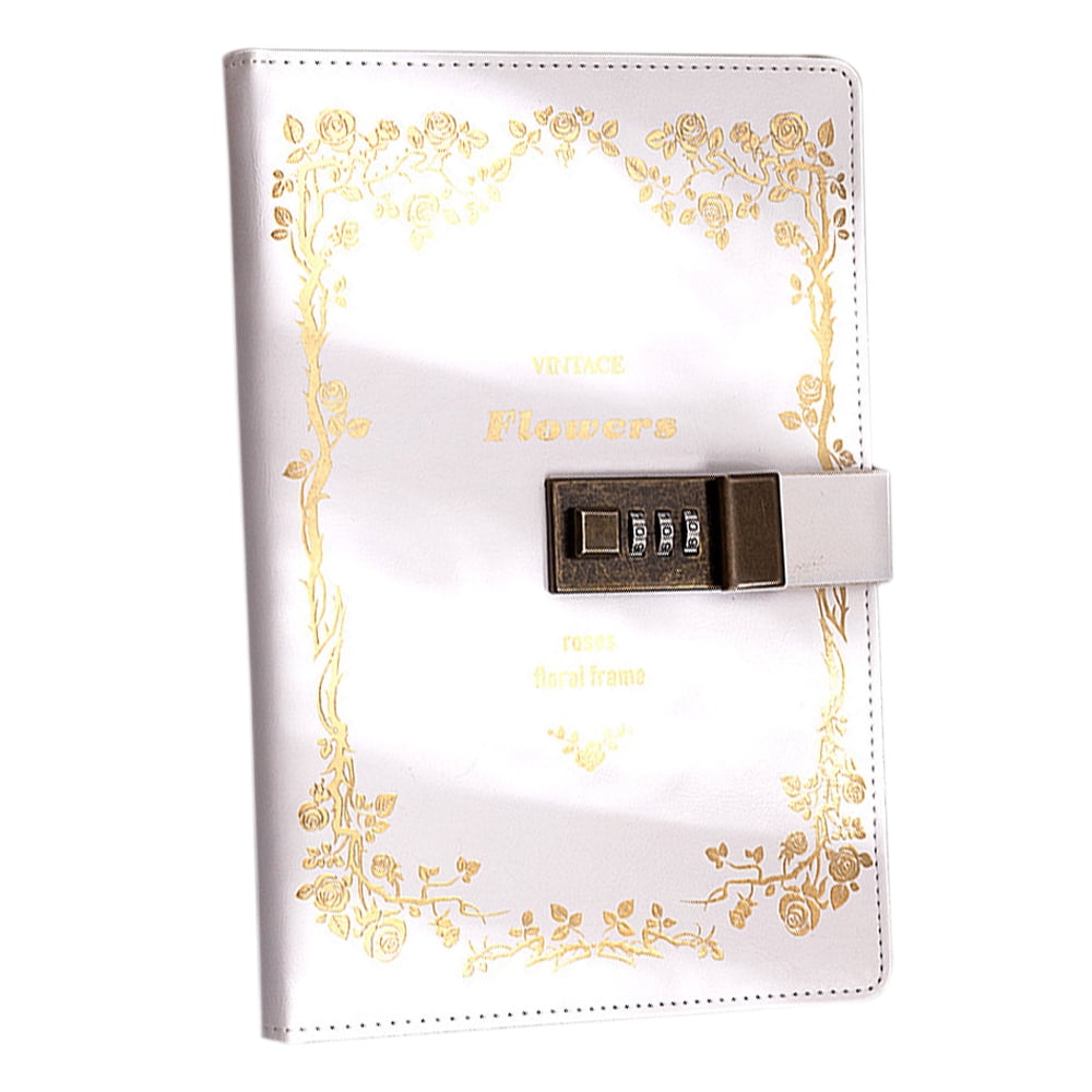 PU Diary with Combination Lock, A5 Secret Password Notebook Digital ...