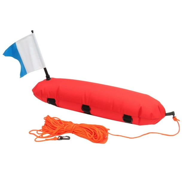 Destyer Safe Inflatable Diving Spearfishing Float Buoy +Dive Flag Blue ...