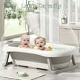 PUEDO Enlarged Collapsible Baby Bathtub for Infants to Toddler, with ...
