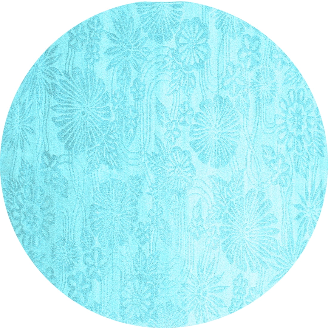 Ahgly Company Indoor Round Abstract Light Blue Contemporary Area Rugs ...