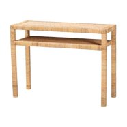 bali & pari Colandra Modern Bohemian Natural Brown Seagrass and Wood ...