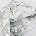 Girls Metallic Reflective Coat & Skort Set Notch Lapel Belted Coat ...