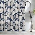 Art Flowers Shower Curtains for Bathroom, Vintage Blue Beige Floral Tie ...