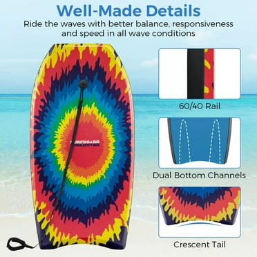 Boogie Boards for Beach – 41”, Lightweight and Durable Bodyboard for ...