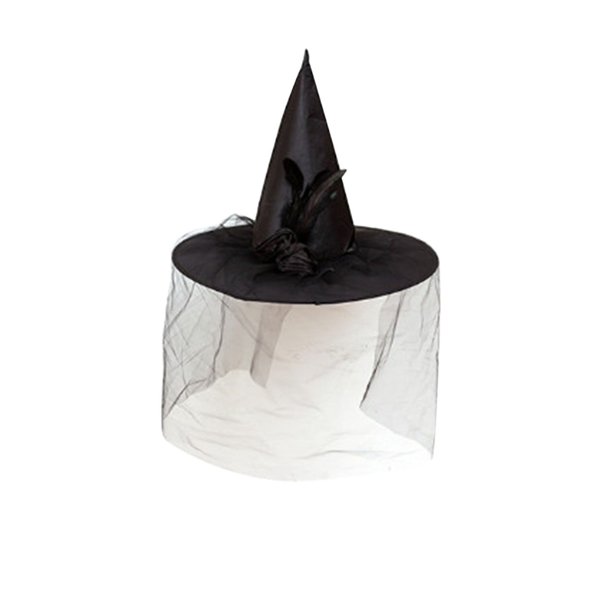 Halloween Witch Hat with Satin Flowers and s for Halloween Party ...