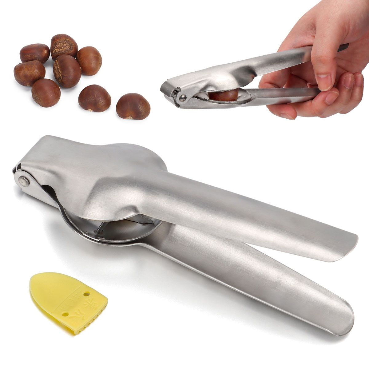 Luxtrada Protable Nutcracker Chestnut Clip,304 Stainless Steel Chestnut ...