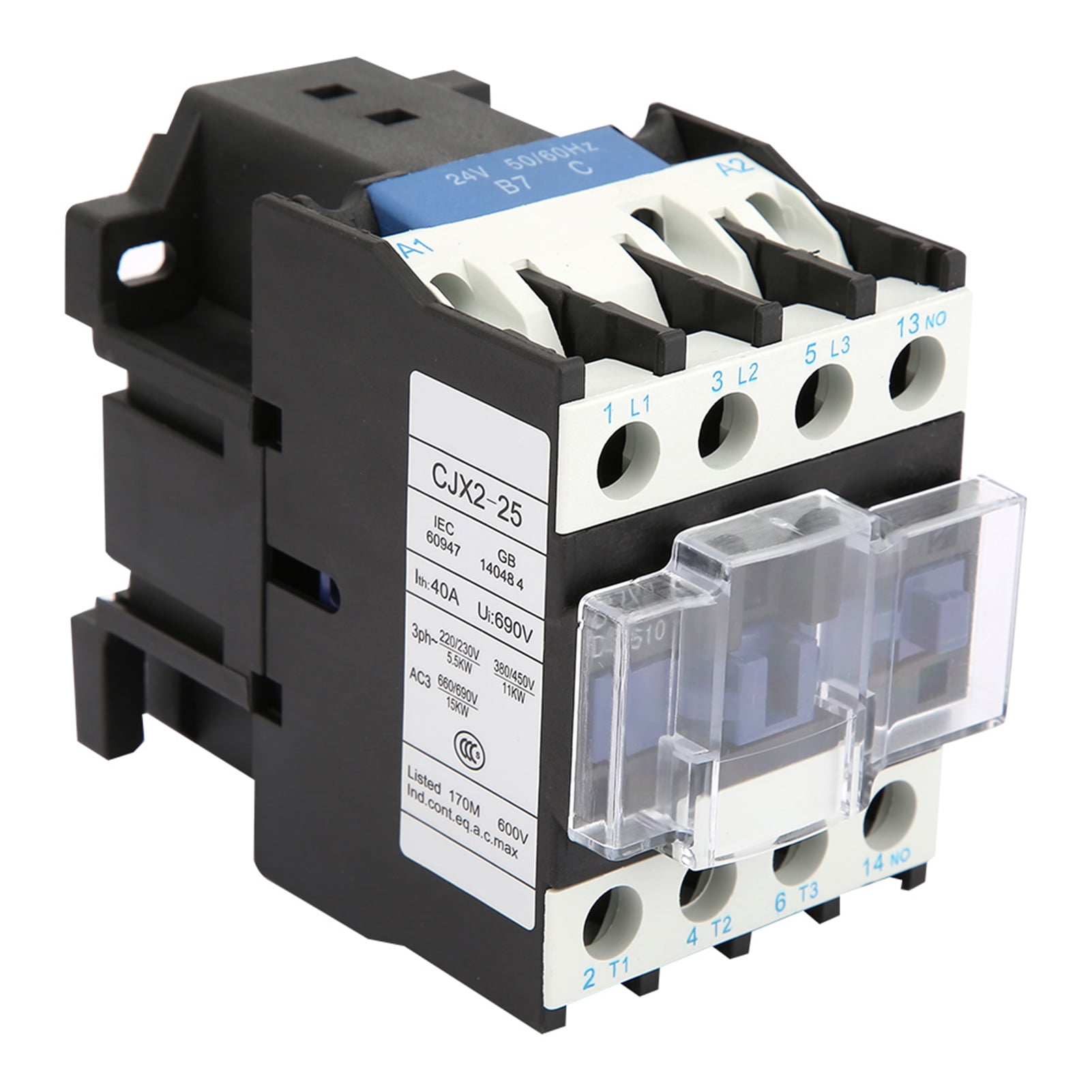 Contactor industrial, contactor de montaje en riel CJX2‑25 Contactor ...
