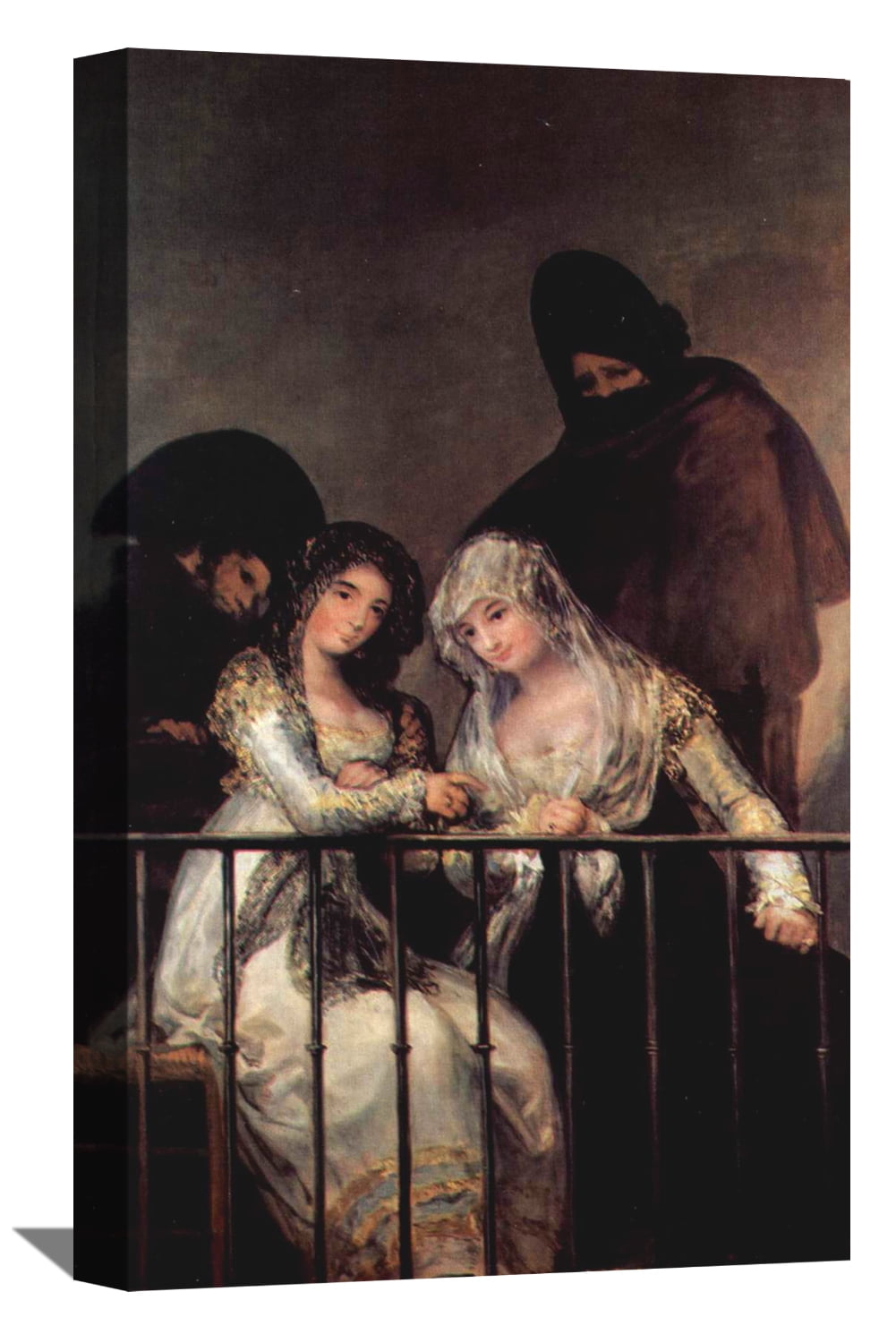 Francisco Goya Painting Art Print Majas On A Balcony Canvas Art Print Frame Wall Art - Walmart.com