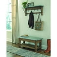 Alaterre Millwork 40" Wood and Zinc Metal Bench with Open Coat Hook ...