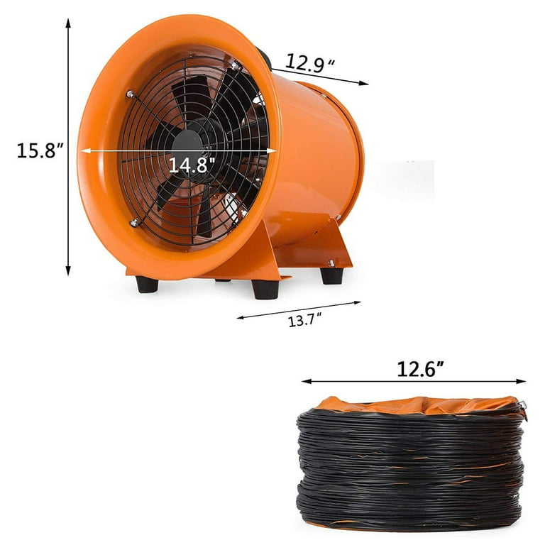 12 Inch Portable Ventilation Fan And Pvc Ducting Cheap Order | www ...