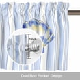 Blue Conch Valance Curtains for Windows, Summer Watercolors Seashells ...