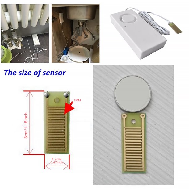 Flood Level Alarm Water Leak Soaking Operated Warehouse Office Sensor ...