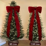 6ft Giant Red Velvet Bow for Christmas Tree, Wreath & Garland, Indoor ...