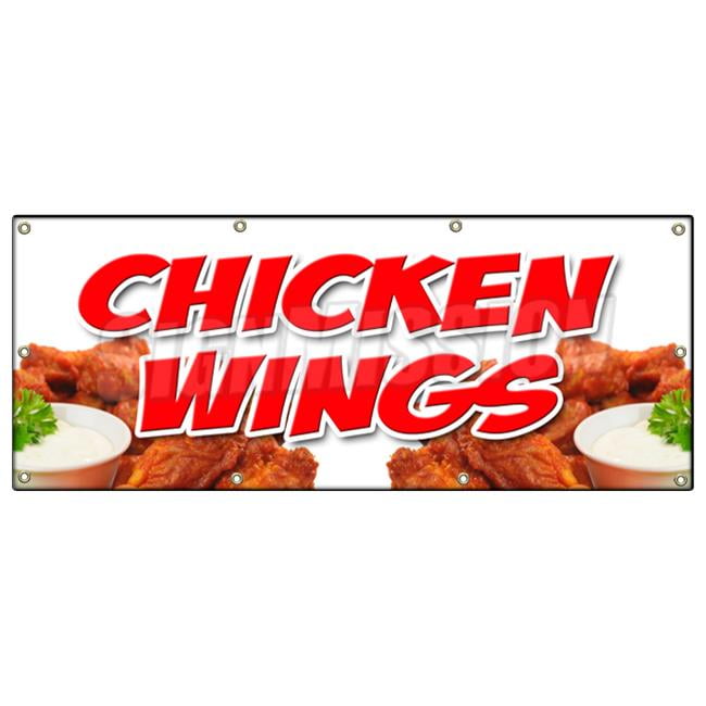 SignMission 36 x 96 in. Chicken Wings Banner Sign - Walmart.com