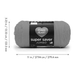 Red Heart Super Saver Jumbo Yarn, Blue, #4 Medium, Acrylic, 14oz/396g ...