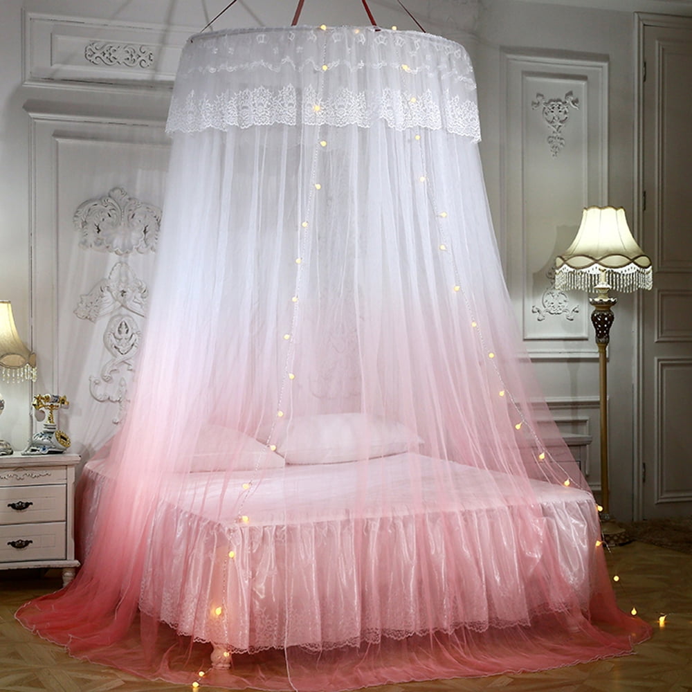 DYstyle Ceiling-Mounted Mosquito Net Home Dome Foldable Bed Canopy ...