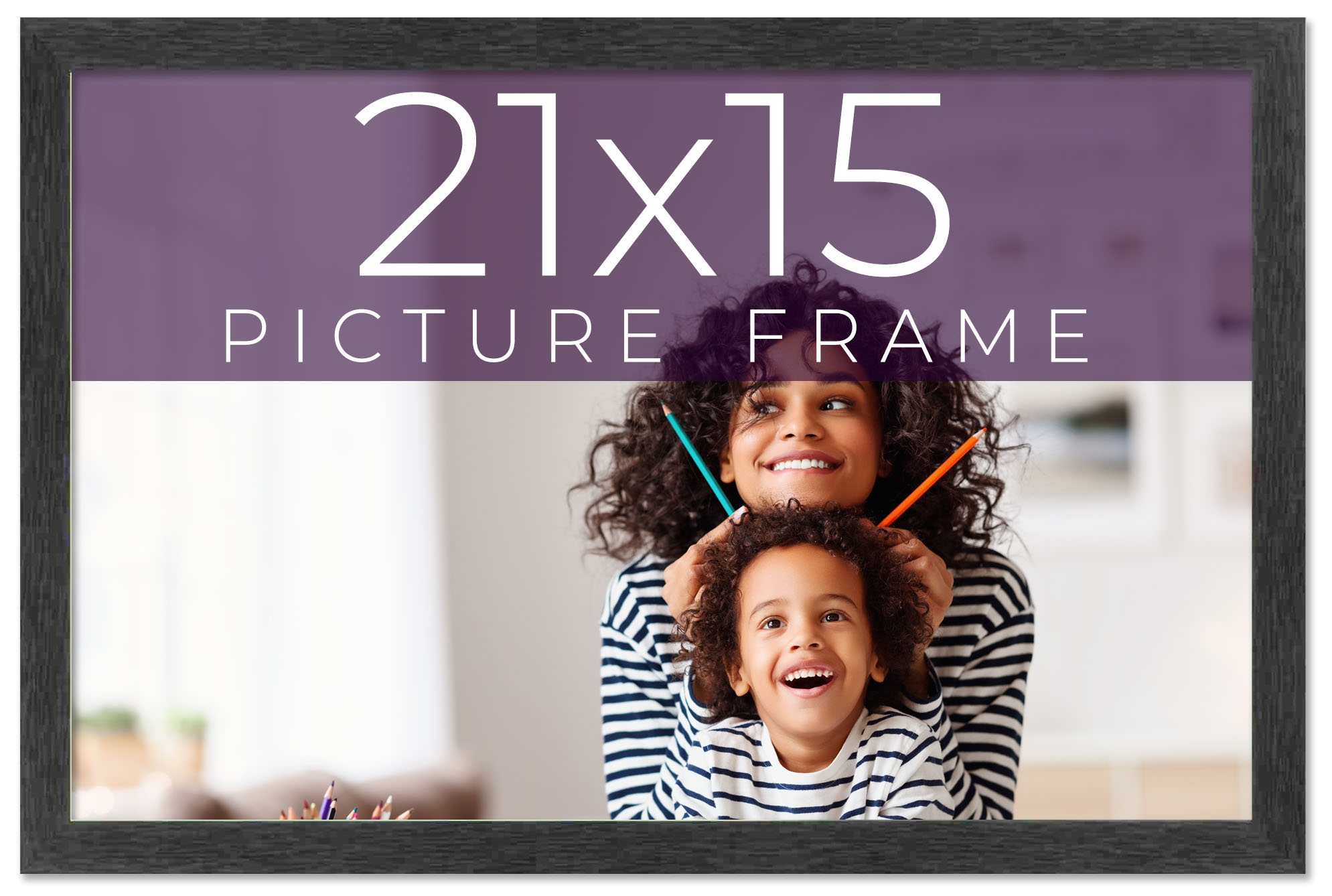 21x15 Frame Black Real Wood Picture Frame Width 0.75 inches | Interior ...