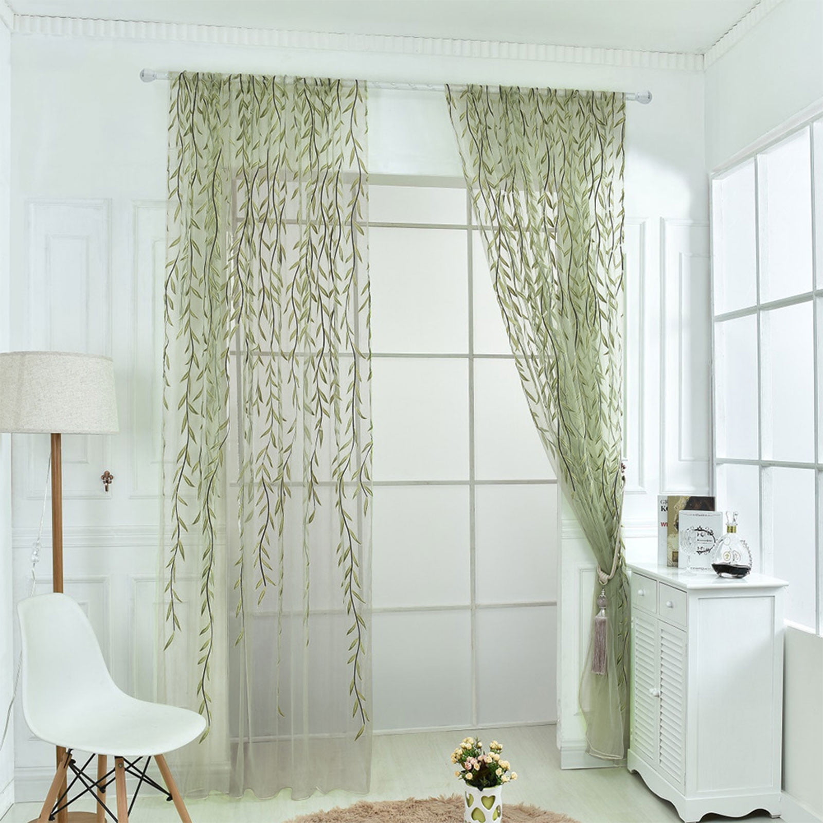 Click here for Fasiaou Sheer Curtains  Solid Voile Light Filterin... prices